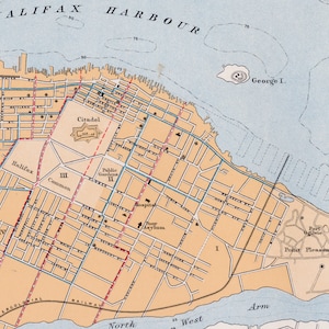1915 Antique City Map of Halifax, Nova Scotia, Canada - Etsy