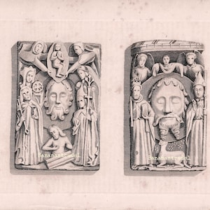 The Face of Christ - Vernicle - Antique Print From 1843 - Etsy