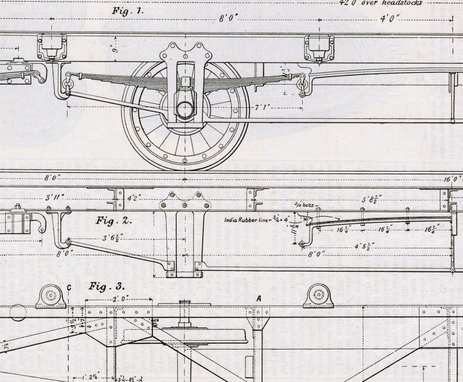 1885 Antique Engineering Drawing / Blueprint of 42-foot Saloon Carriage ...