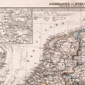Antique Map of Northwestern Germany - Hanover - Westphalia - Rhine ...