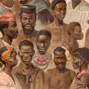 Antique Print of the People of Africa - Published 1895 - Gabun ...