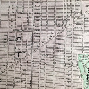 1900 Antique Map of Detroit, Main Portion - Etsy