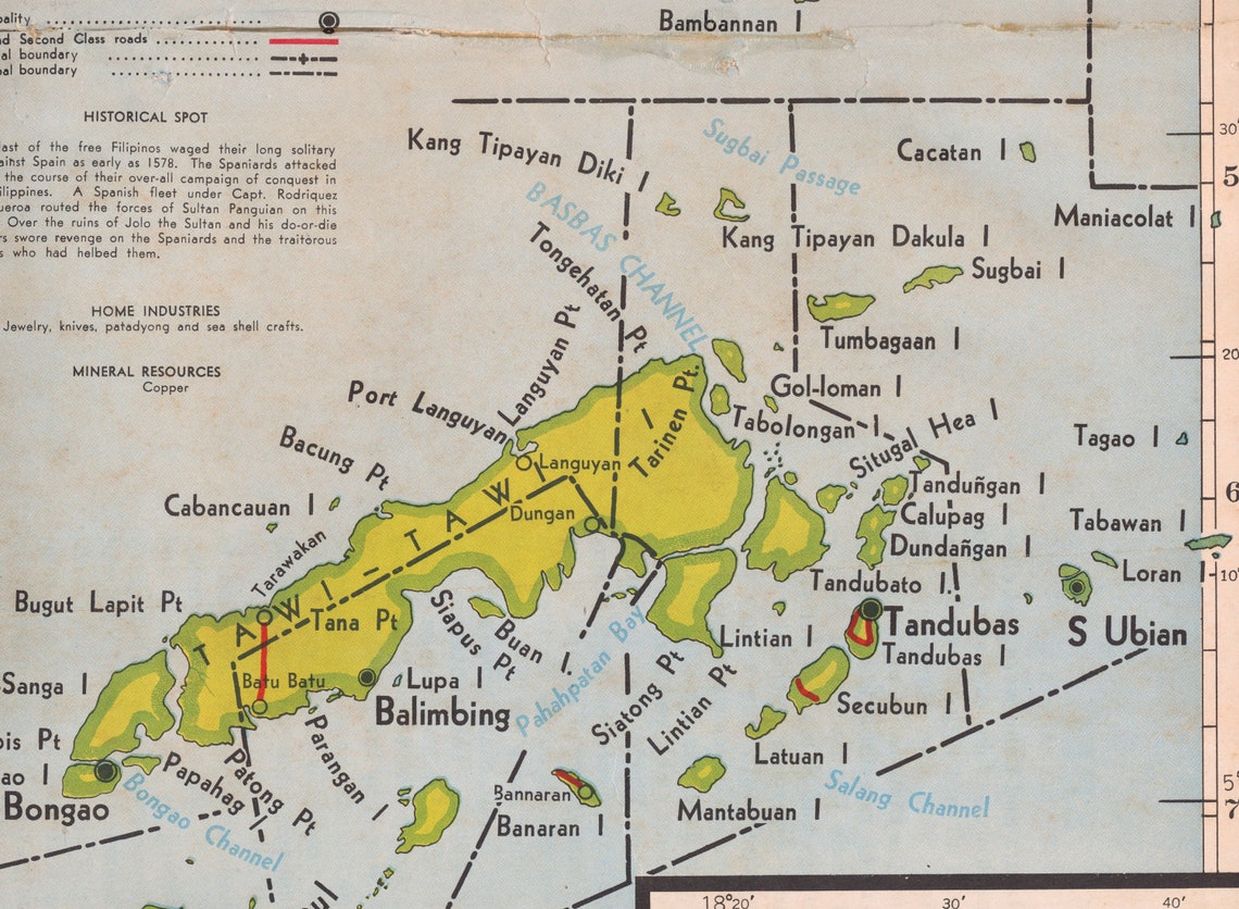 Large Vintage Map of Sulu Philippines 1959 VERY RARE MAP - Etsy UK
