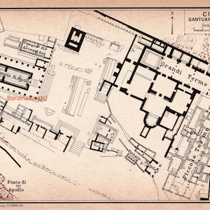 Antique Maps of Cyrene, Syria - Set of Two 1929 Maps - Sanctuary of ...