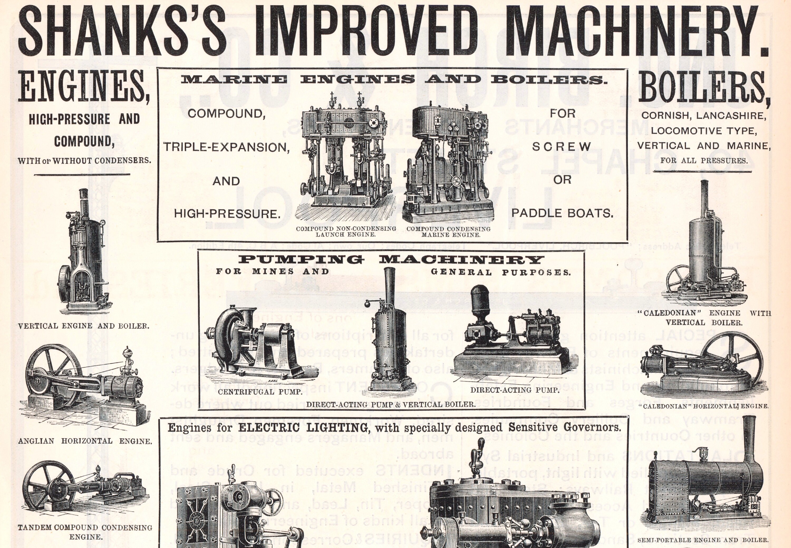 1889 Rare Antique Advertisement for Engines and Boilers - Shanks's ...