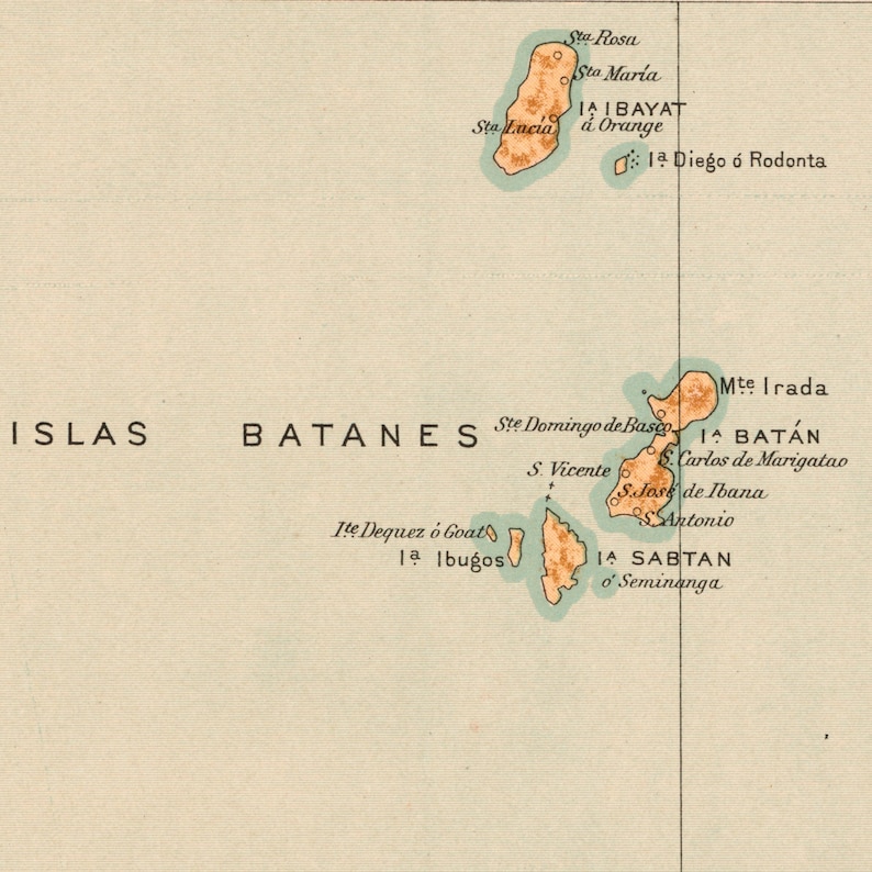 1900 Rare Antique Map of Batanes and Babuyan Islands - Etsy Canada