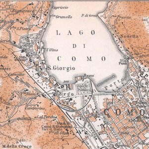 Antique Map of Como, Italy - Lake Como - 1913 City Map - Etsy