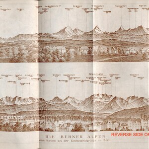 Antike Karte von Bern, Schweiz - Stadtplan veröffentlichte 1921 - mit ...