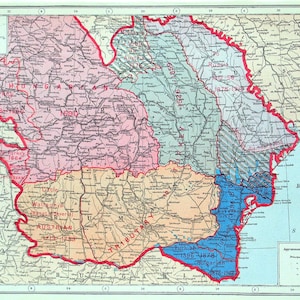 1922 Vintage Map of Romania (rumania) - Historical Map - Etsy