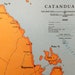 Catanduanes, Philippines RARE Large Vintage 1959 Map Virac Balongbong ...
