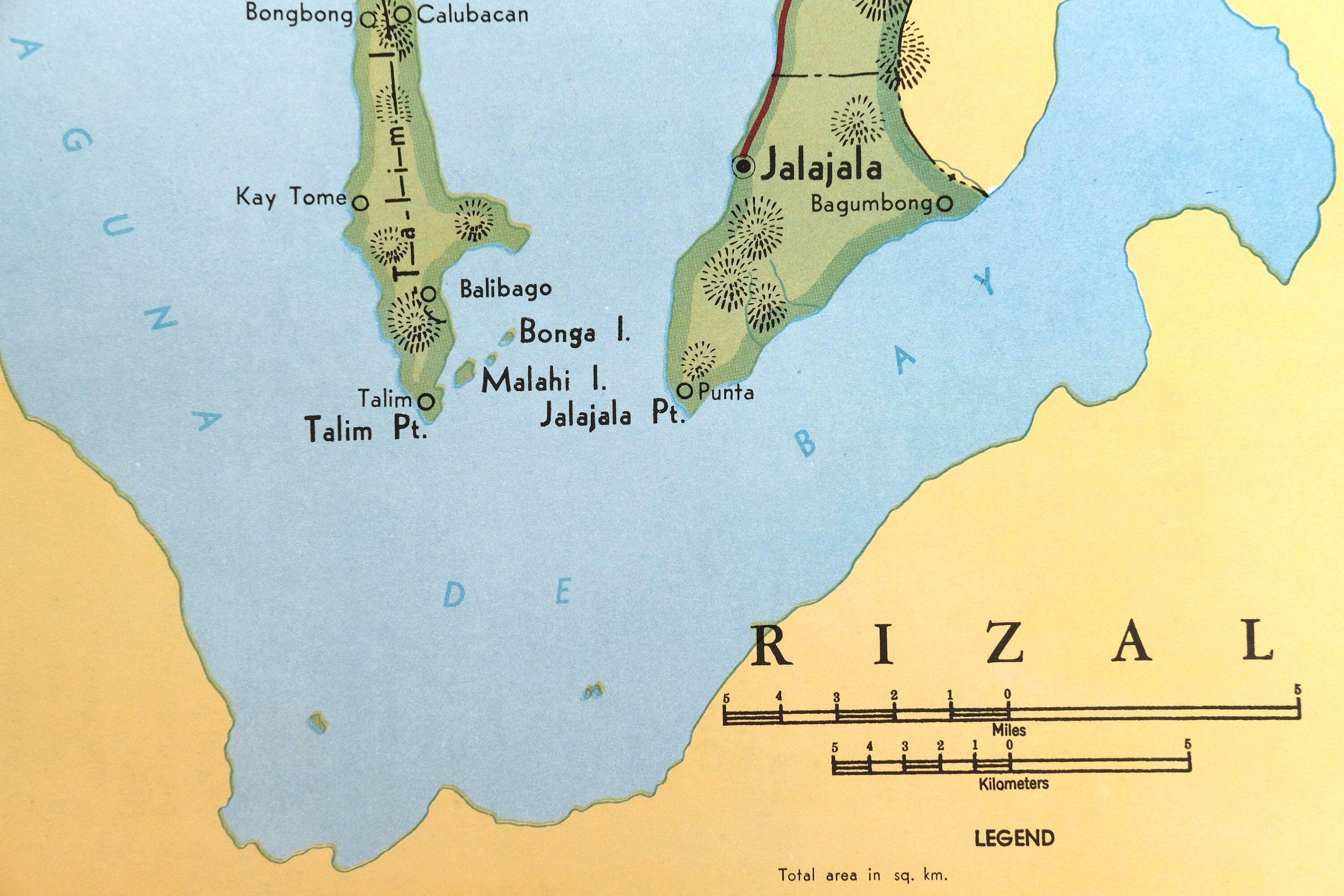 1959 Gran Mapa Vintage Raro de Rizal Filipinas Manila - Etsy México