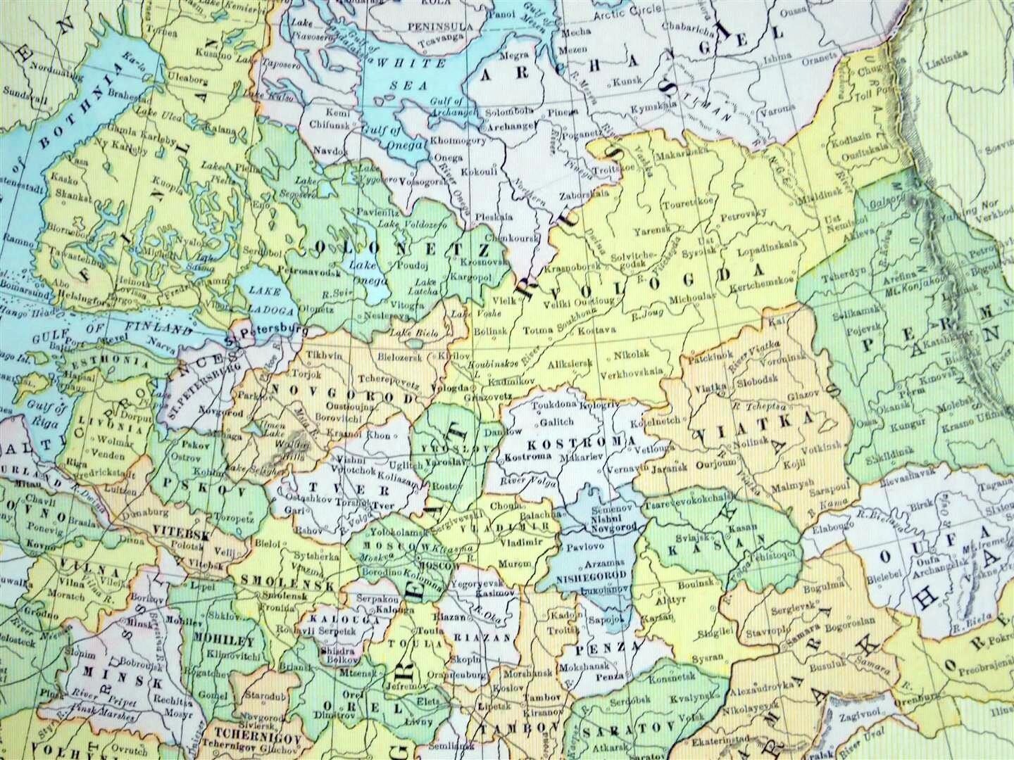 1888 Vintage Map of Russia Antique Russia Map - Etsy