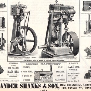 1889 Rare Antique Advertisement for Engines and Boilers - Shanks's ...
