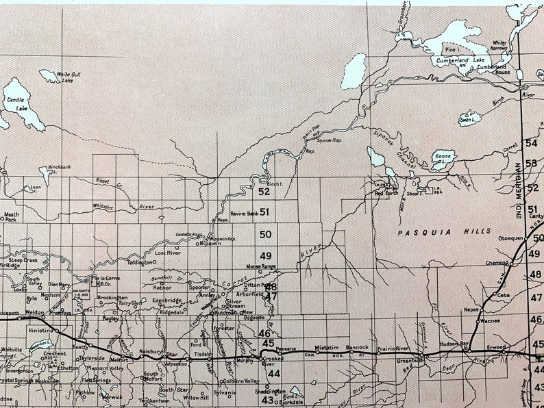 1915 Antique Map of the Electoral District of Prince Albert - Etsy Canada