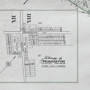 1906 Rare Large Antique Map of Puslinch Township, Wellington County ...