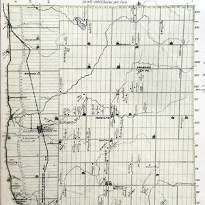 1880 Large Antique Handcoloured Map of Egremont, Proton, and Melancthon ...