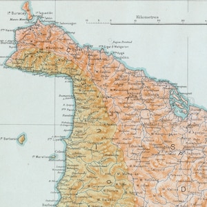 1900 Rare Antique Map of the Island of Panay, Philippines - Iloilo ...