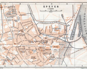Map of Speyer - Etsy