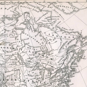 1860 German Vintage Map of North America - Vintage North America Map ...