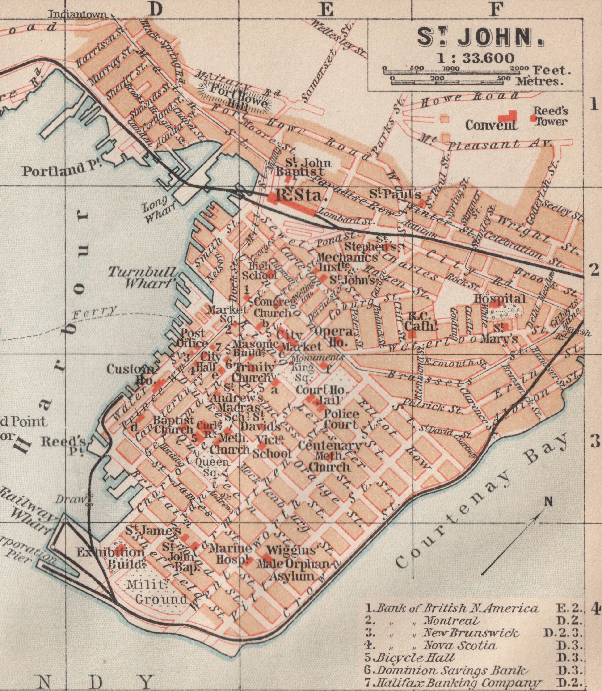 1900 Map of Saint John, New Brunswick, Canada - Matted Map 8x10 - Etsy