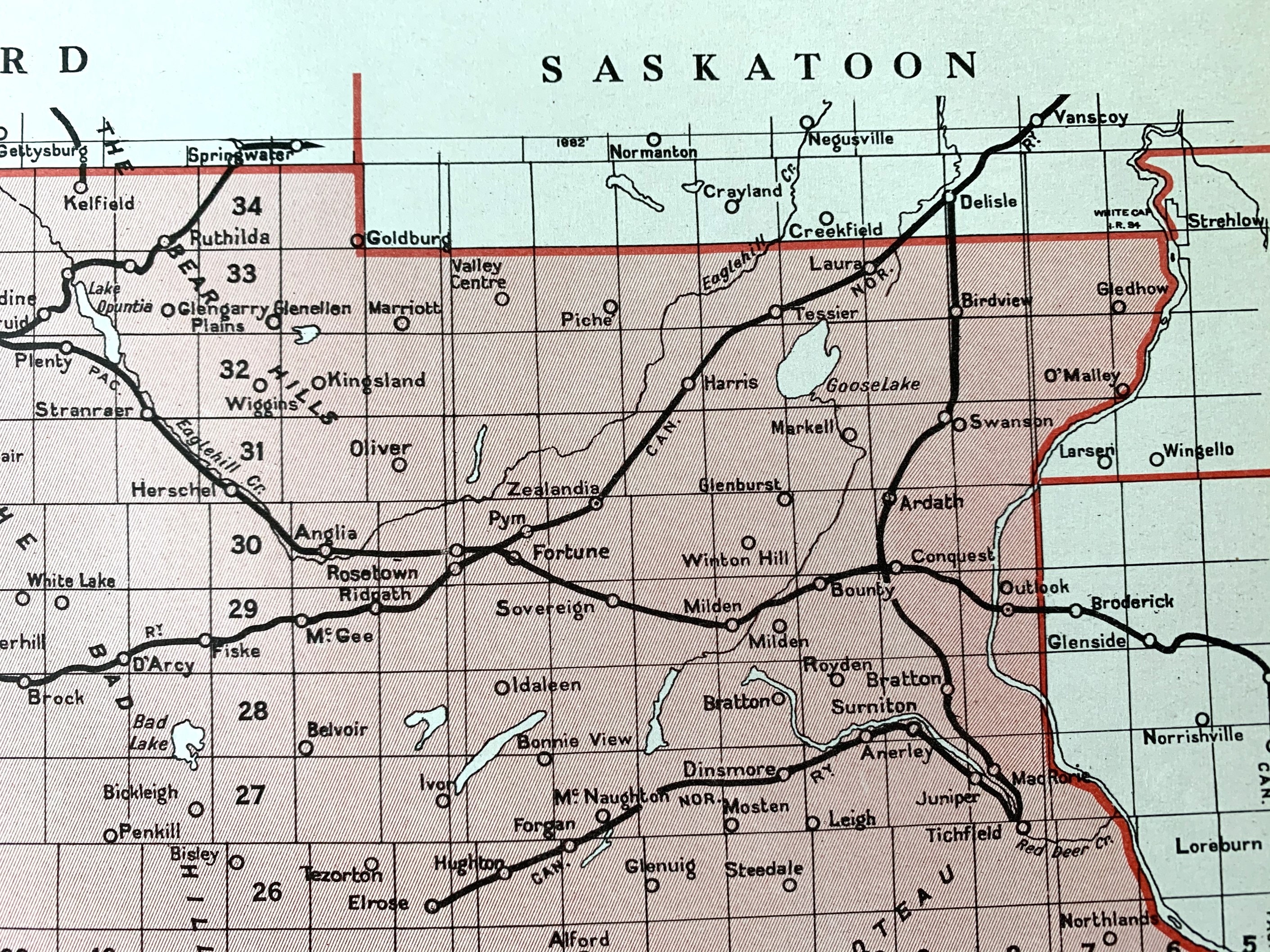 Antique Map of Kindersley Saskatchewan Canada 1915 Vintage - Etsy Ireland