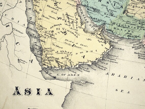 Asia Political Map Of 1880