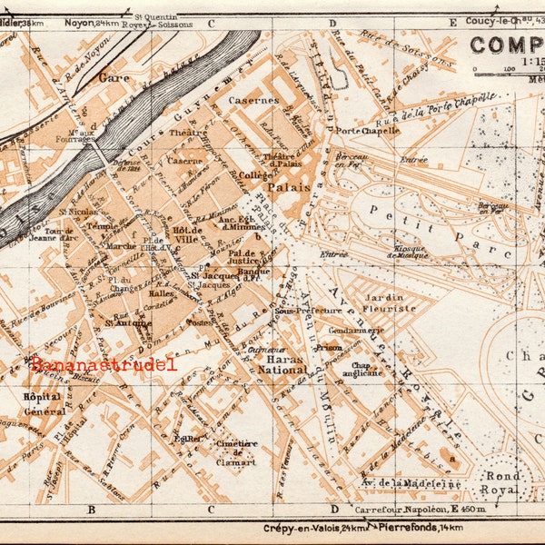 Map of Compiegne - Etsy
