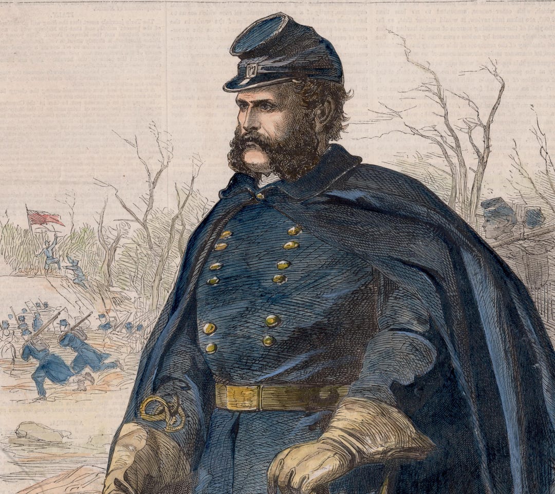 Antique Newspaper Front Page - General Burnside - US Civil War Print ...