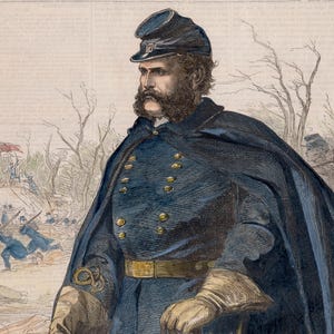 Antique Newspaper Front Page - General Burnside - US Civil War Print ...