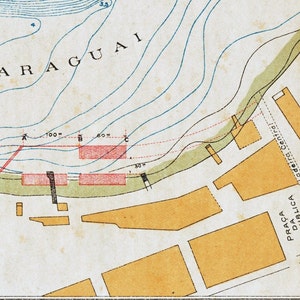 1922 Antique Map of the Port of Corumba, Brazil - Brazil Antique Map ...