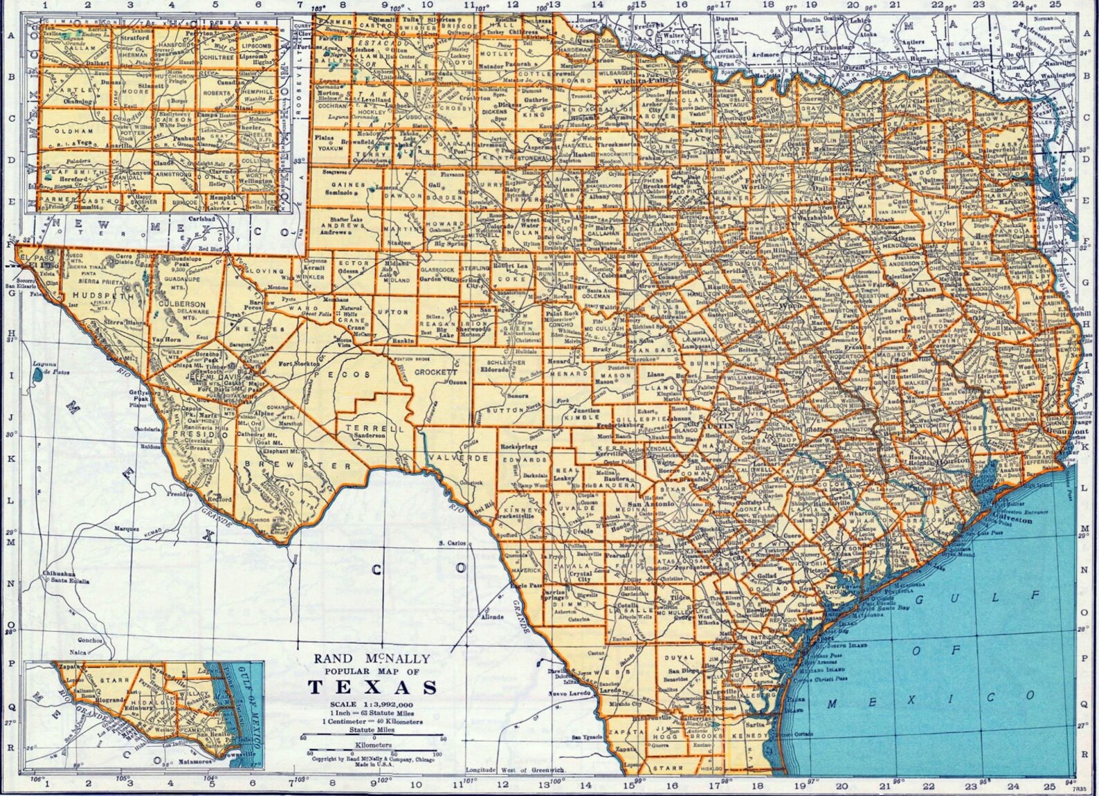 1937 Vintage Map of Texas Vintage Texas Map Texas Vintage - Etsy