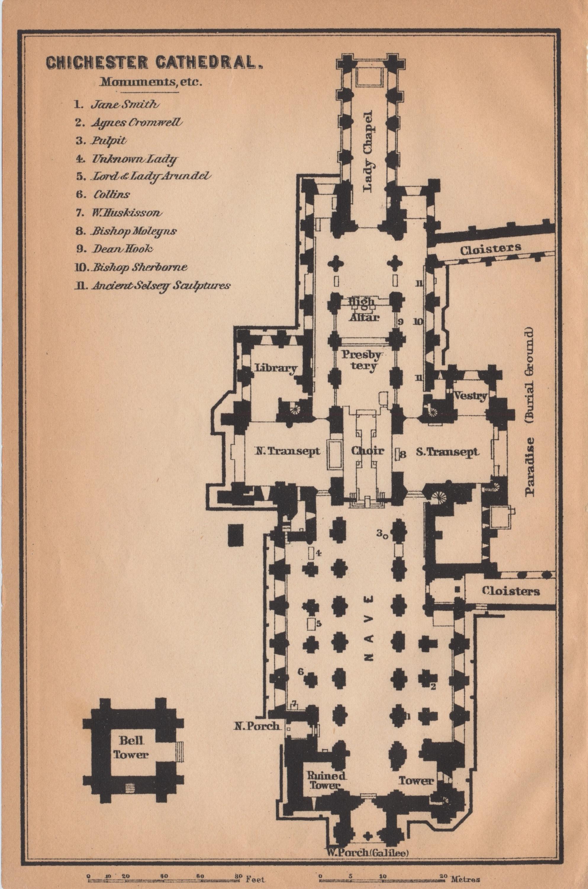 Cathedrals of Great Britain - 8 Church Plans From 1906 - Chester ...