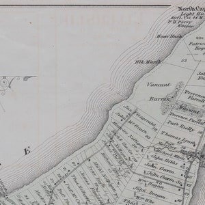 1880 Antique Handcoloured Map of Prince Edward Island Lot 1 Prince ...