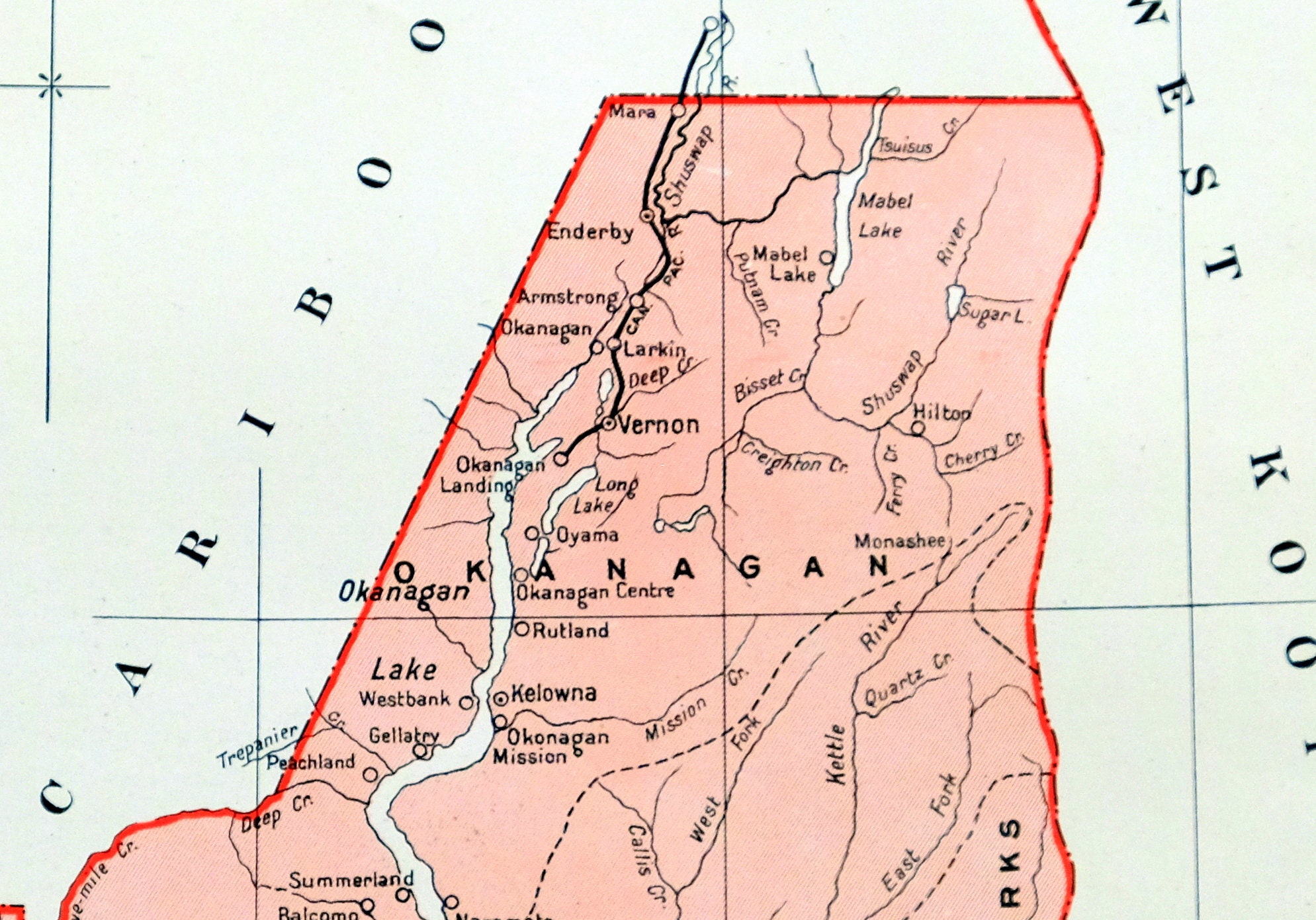 1915 Antique Map of Yale British Columbia Canada Vintage - Etsy Canada