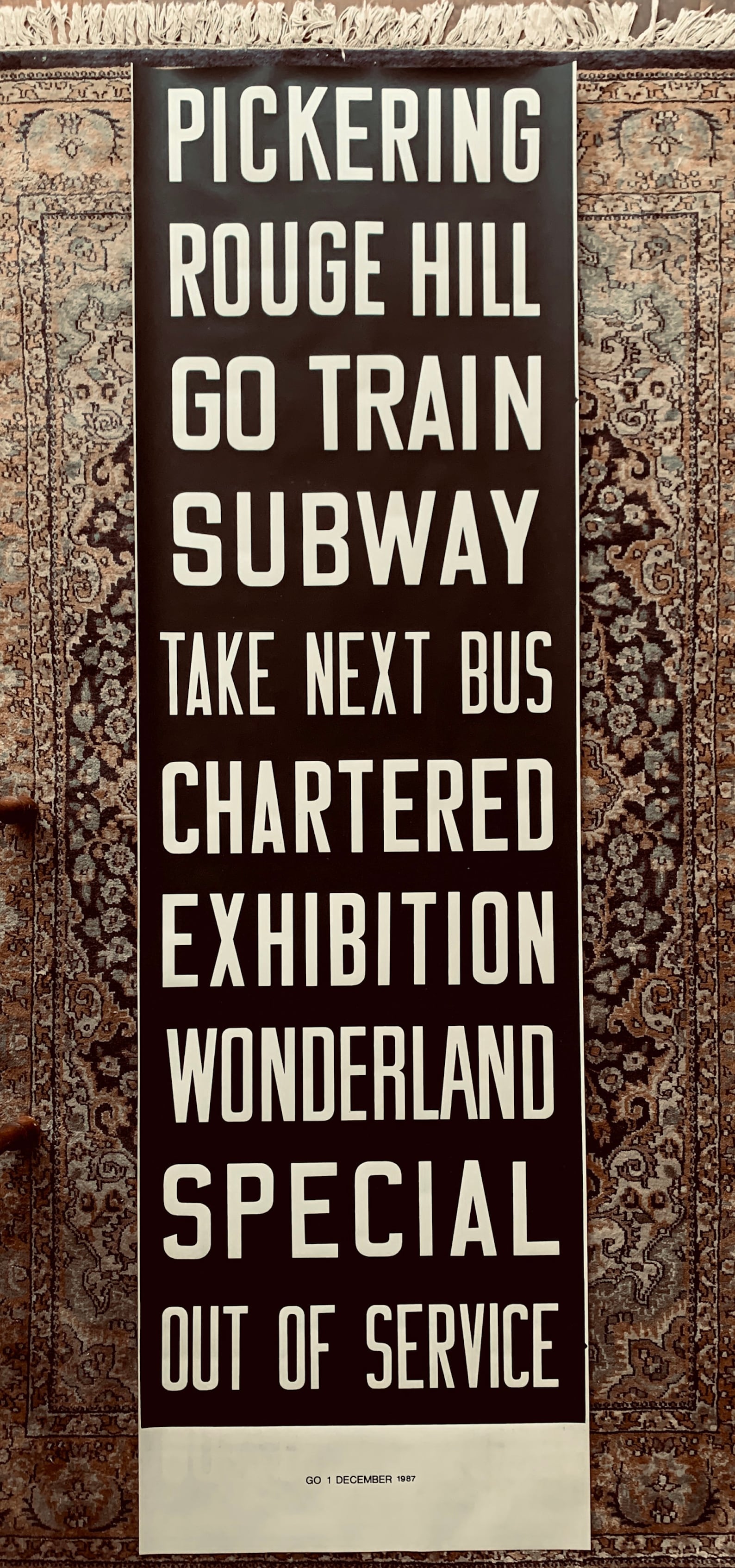 1987 Vintage Wall Size Toronto Go Transit Bus Roll / Memorabilia ...