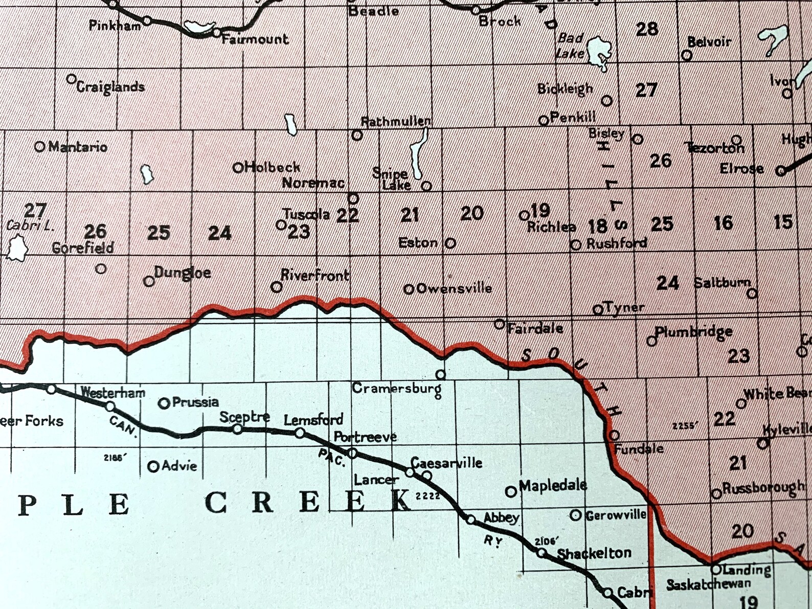 Antique Map of Kindersley Saskatchewan Canada 1915 Vintage - Etsy