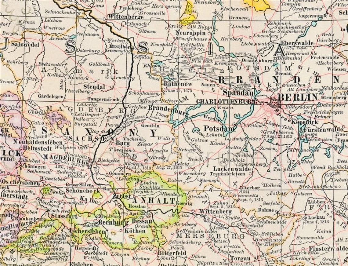 1902 Antique Map of the German Empire Germany Antique Map - Etsy