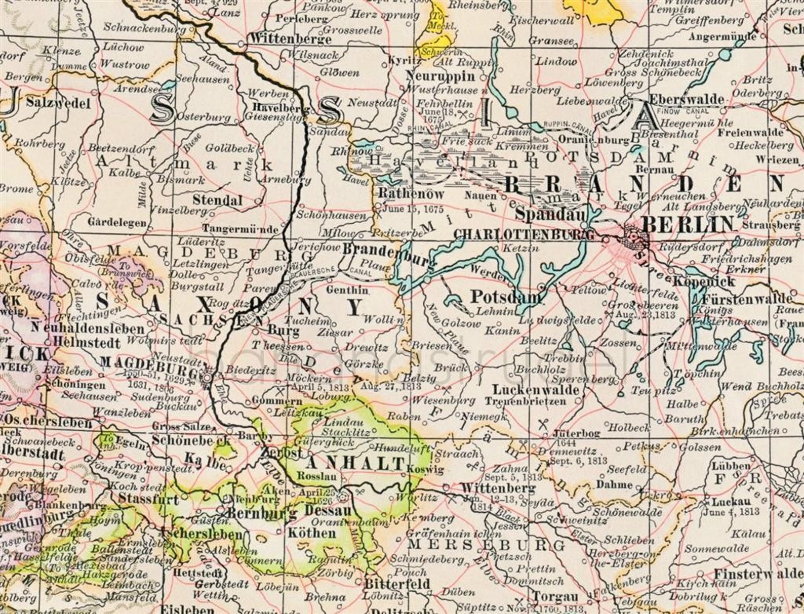 1902 Antique Map of the German Empire Germany Antique Map - Etsy