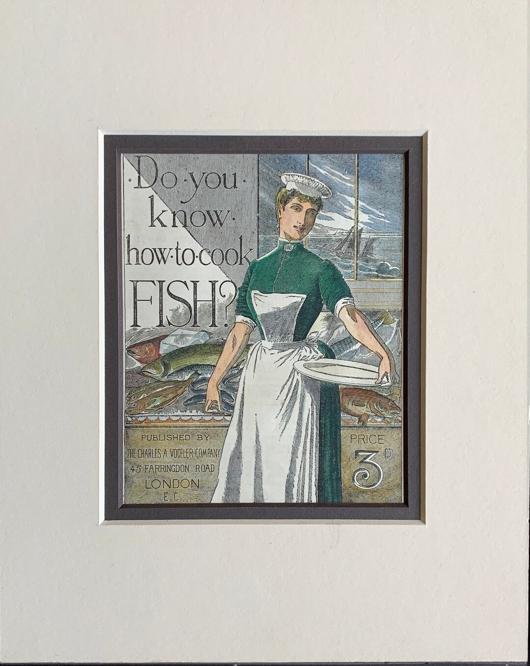 1890 Handcoloured Engraving - Fish - Do You Know How to Cook Fish ...