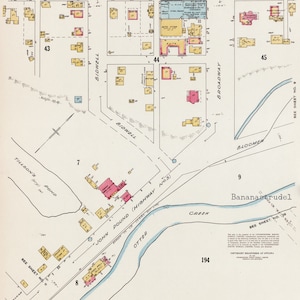 Vintage Map of Tillsonburg, Ontario - 1954 Fire Insurance Map - Sheet 7 ...