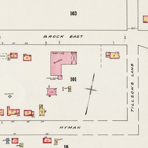 Vintage Map of Tillsonburg, Ontario - 1954 Fire Insurance Map - Sheet 3 ...