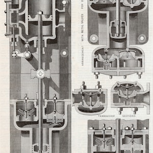 Antique Print of Burgh's Steam Donkey Pump - October 7, 1870 ...