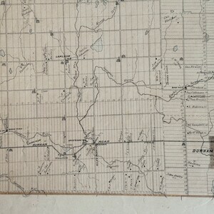 1880 Large Antique Map of Bentinck and Derby Townships, Grey County ...