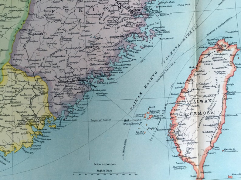 1922 Very Large Map of Eastern China | Etsy