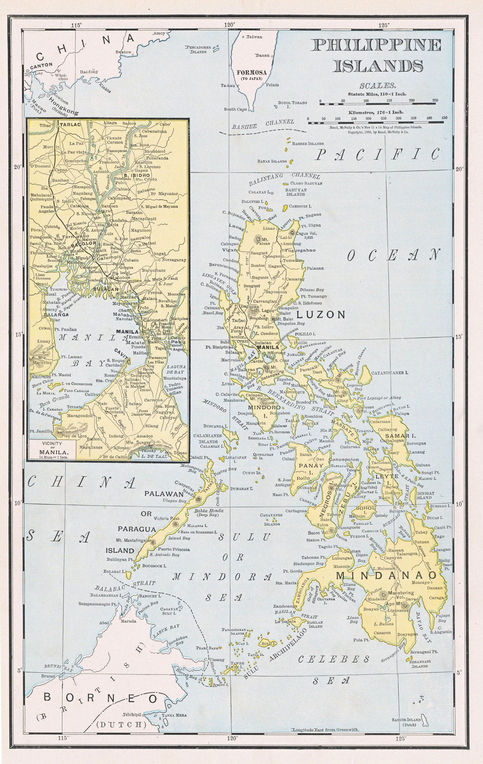 1898 Antique Map of the Philippine Islands Vintage - Etsy