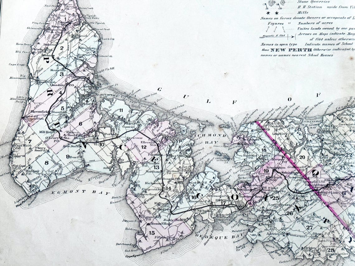Province of Prince Edward Island in the Gulf of St. Lawrence - Rare ...
