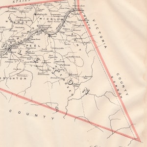 Antique Map of Carleton, New Brunswick 1895 Electoral Map It's Where ...