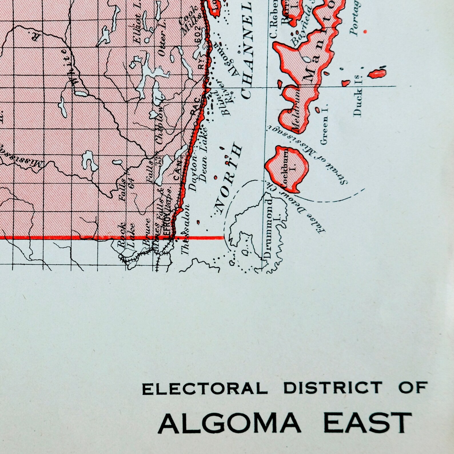Antique Map of Algoma East Ontario 1915 Vintage Electoral | Etsy