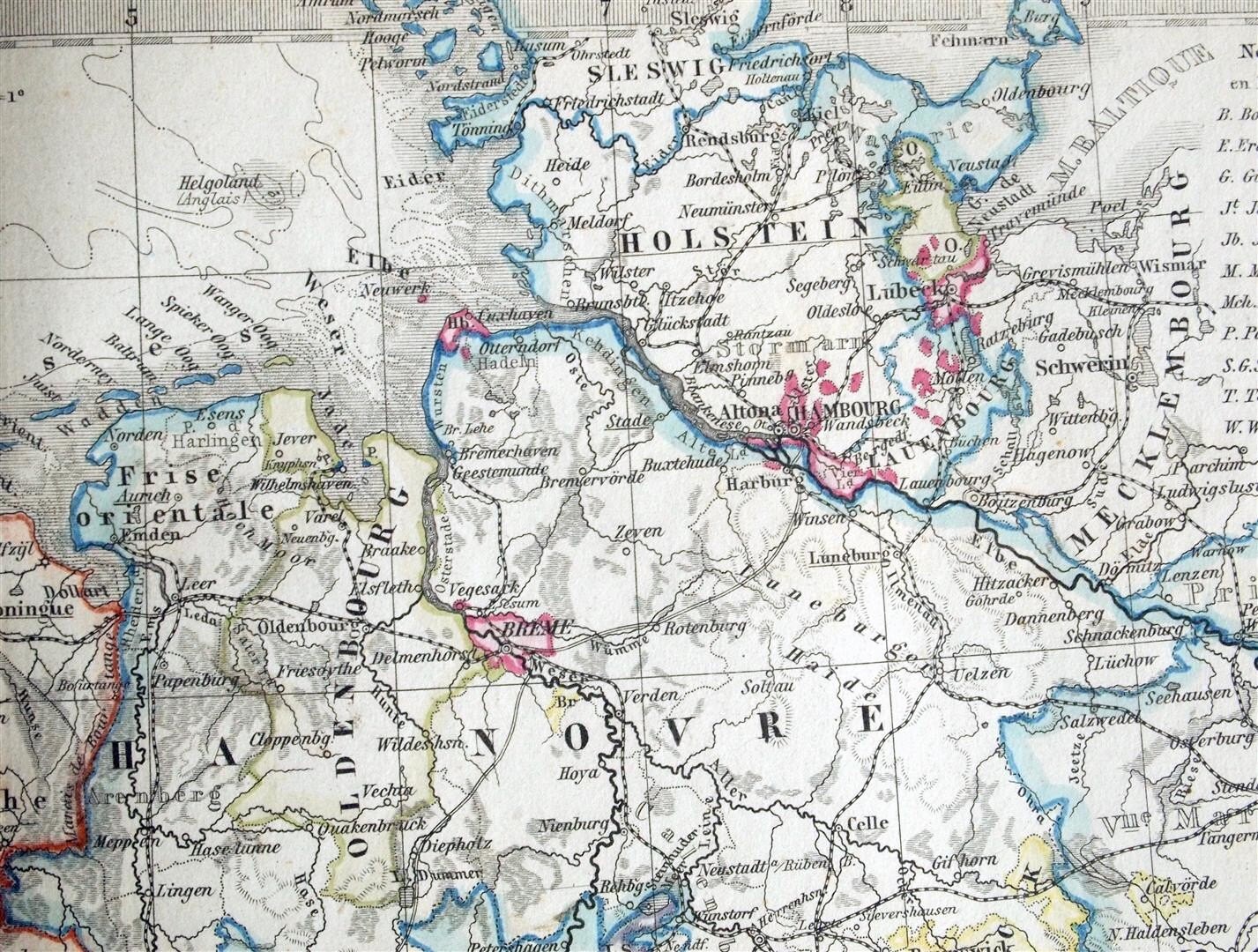 Antique Map of Northwestern Germany Hanover Westphalia | Etsy