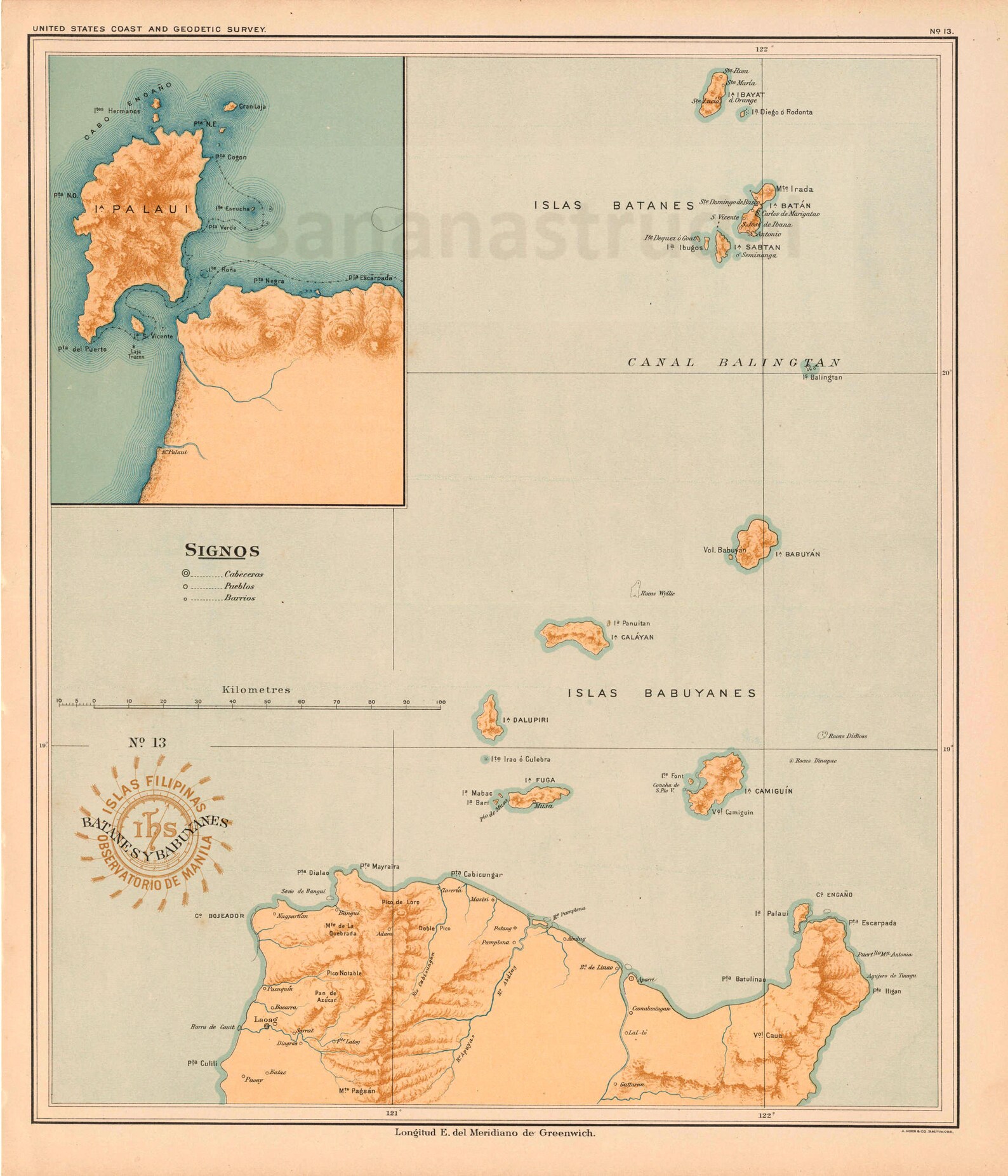 1900 Rare Antique Map of Batanes and Babuyan Islands | Etsy